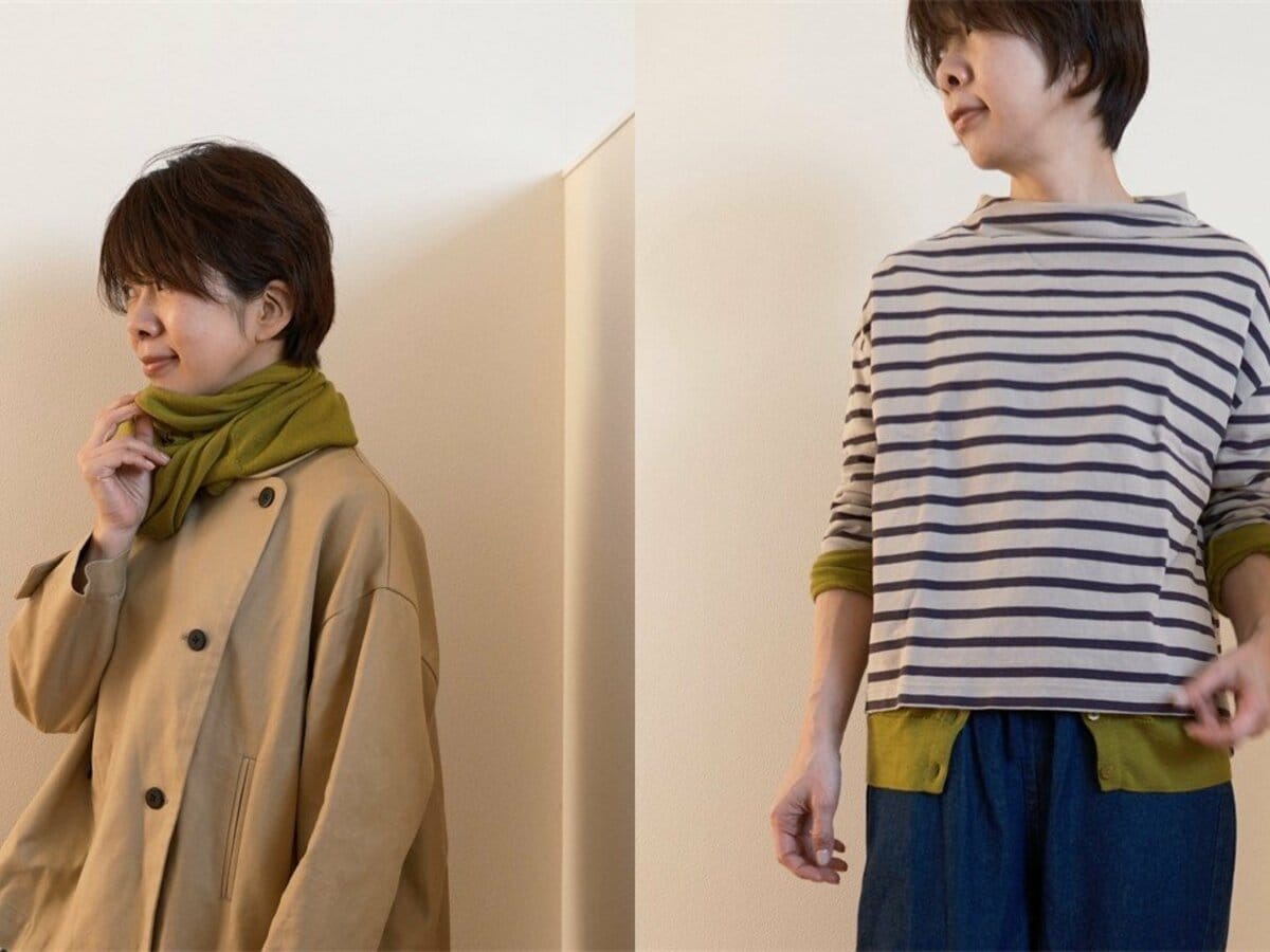 カーディガンは「羽織るだけ」じゃもったいない。前後逆、ストール代わりであか抜け着こなし | ESSEonline（エッセ オンライン）