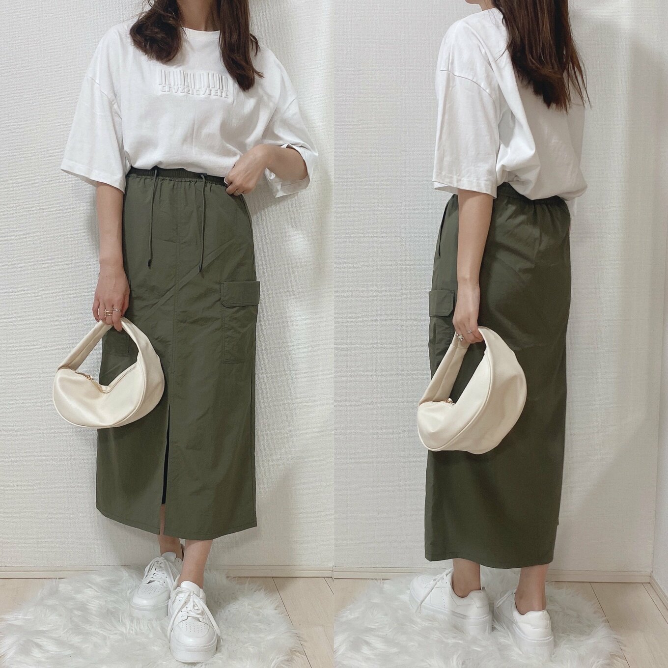 [写真](1ページ目)GUの2490円スカートが熱い！アラフォー向け1週間着まわし例 | ESSEonline（エッセ オンライン）