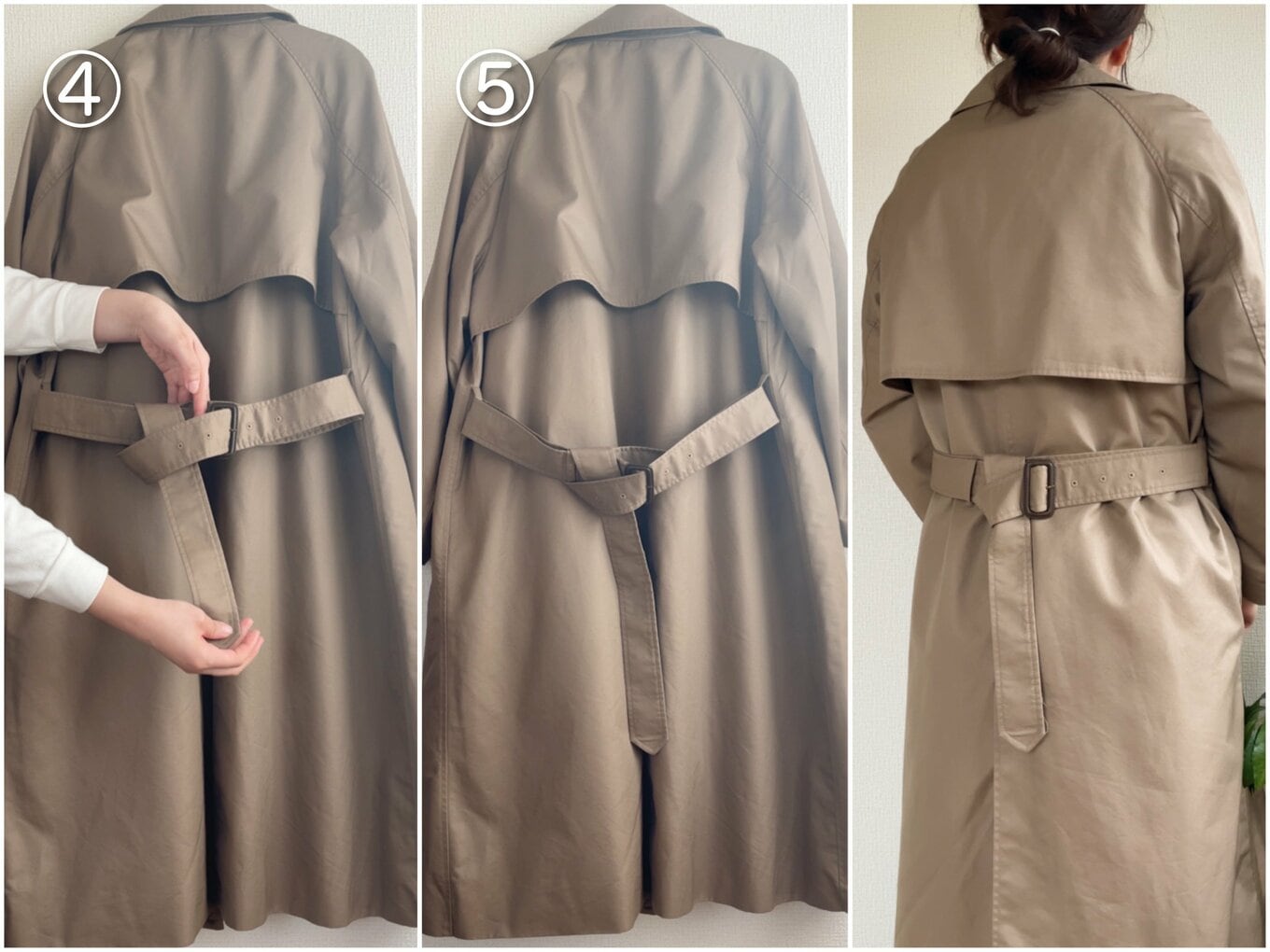コートのベルトの簡単な結び方3つ。おしゃれな人は取り入れている！ | ESSEonline（エッセ オンライン）