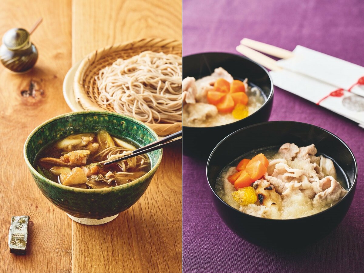 「年越しそば」＆「お雑煮」が30分で完成。すぐ手に入る材料でつくるレシピ | ESSEonline（エッセ オンライン）