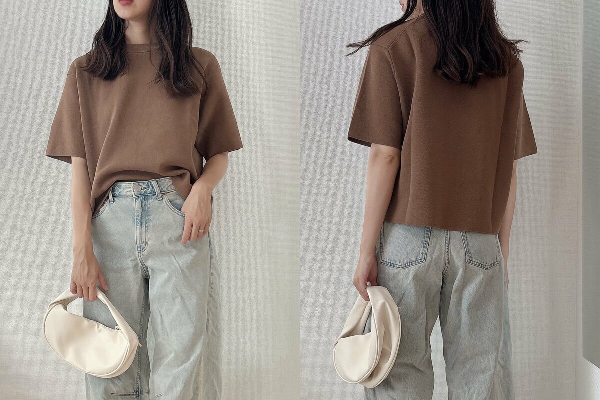 アラフォーが「ユニクロ新作ニット」に大興奮。Tシャツより上品に見えて2990円 | ESSEonline（エッセ オンライン）