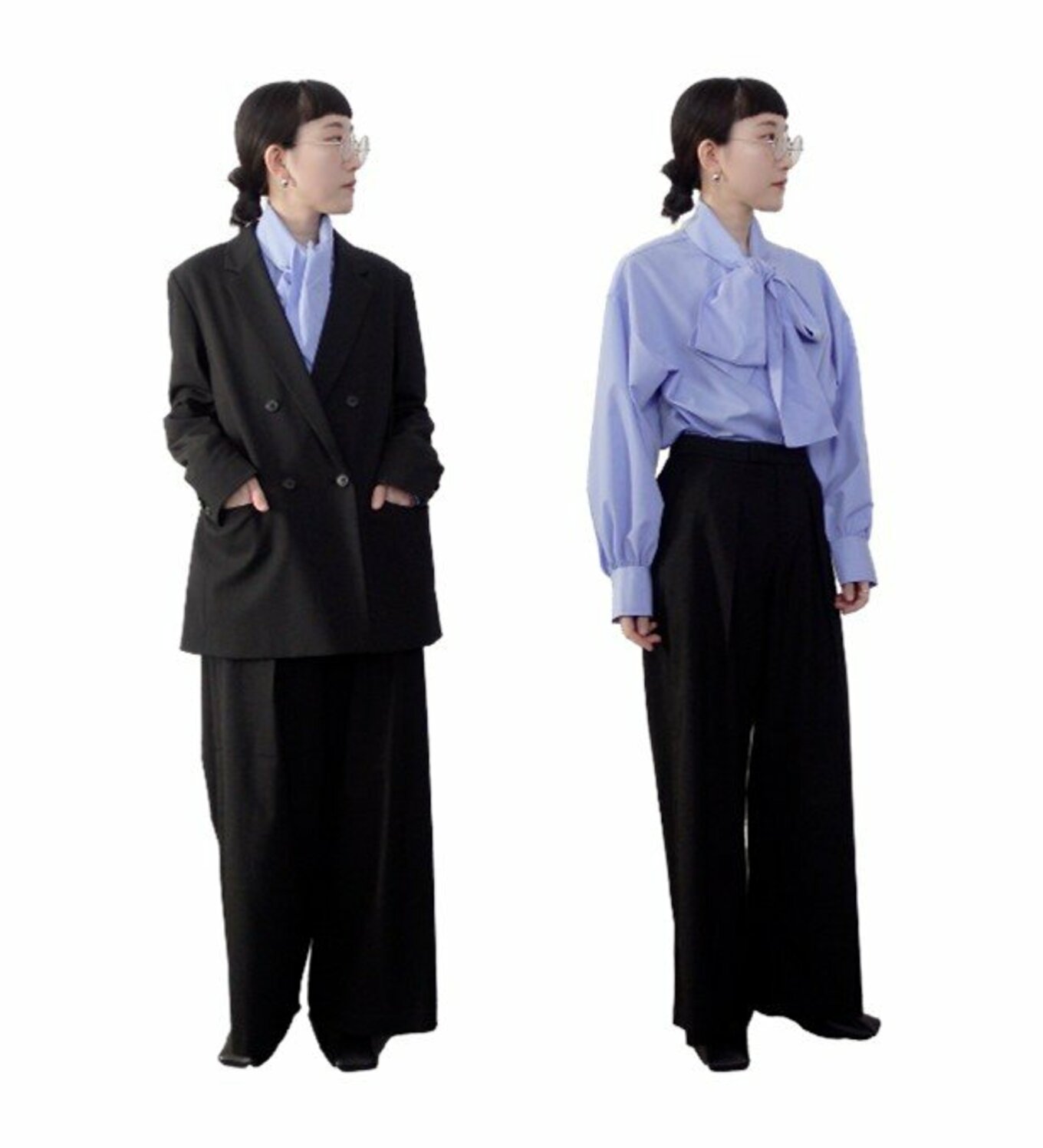 [写真](1ページ目)「卒入学」は6000円のブラウスをおしゃれに着まわす3コーデ。ユニクロのワイドパンツとも相性抜群 | ESSEonline（エッセ オンライン）