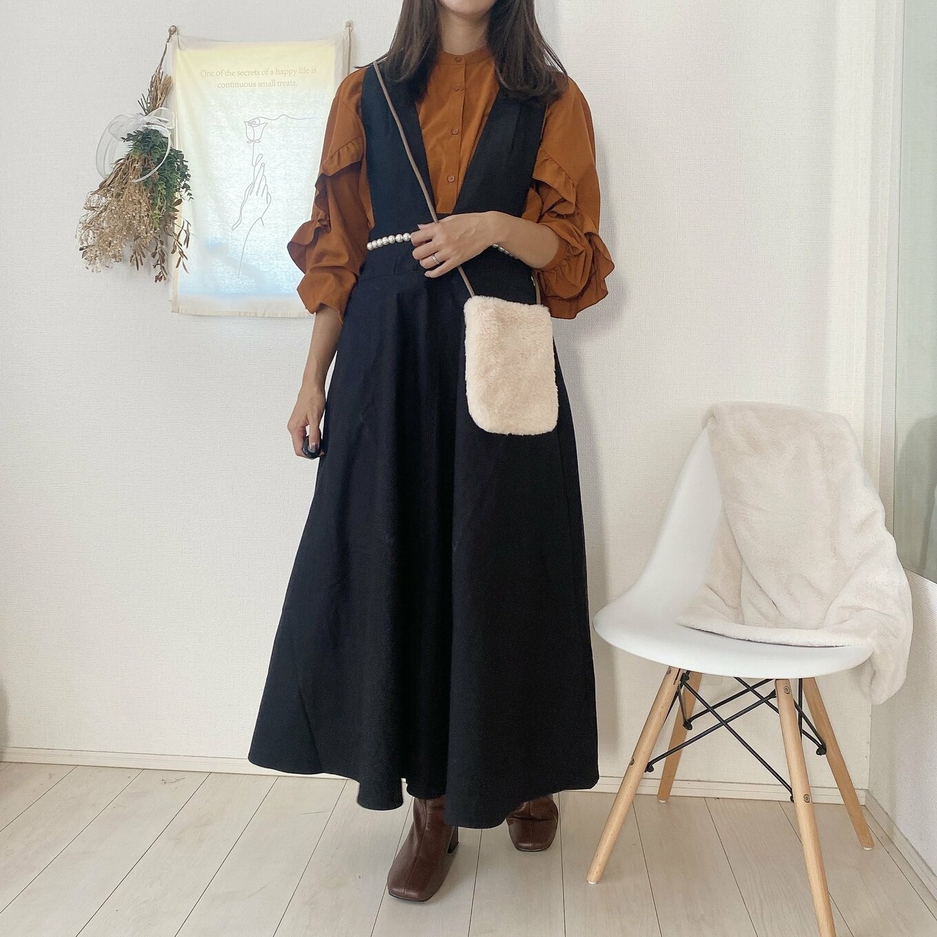 ユニクロの秋小物で“即”今っぽ。アラフォーが2000円以下で変身してみた | ESSEonline（エッセ オンライン）