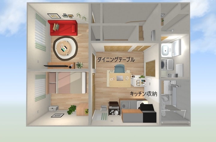 団地サイズの2DKでも広々！テレワークもできる家具レイアウト術をプロが伝授 | ESSEonline（エッセ オンライン）