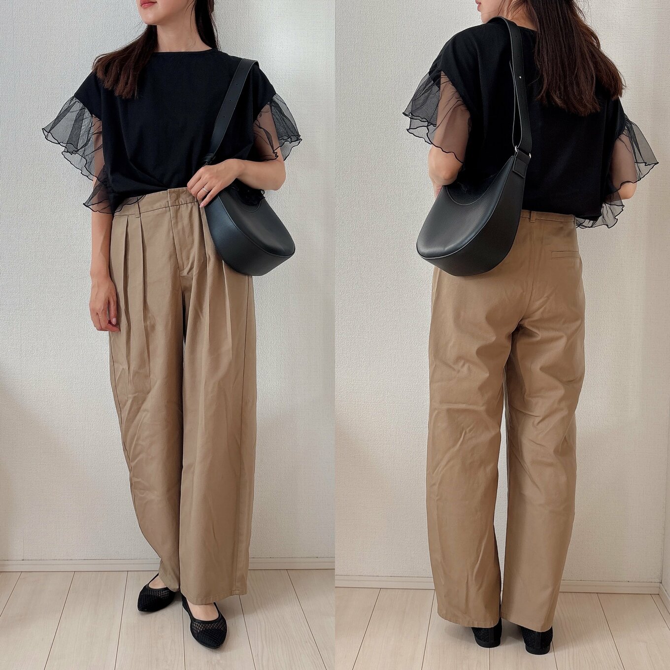 アラフォーがGUで「4つ買いした名品パンツ」を着まわし。ゆるっと履けて今っぽいのに2990円 | ESSEonline（エッセ オンライン）