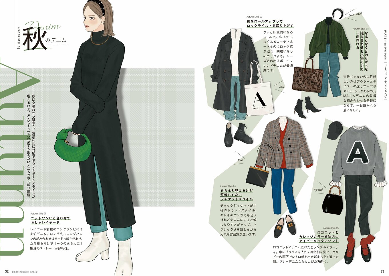 定番の服こそ工夫次第でおしゃれが無限に。SNSで話題のファッションイラスト着まわし術 | ESSEonline（エッセ オンライン）